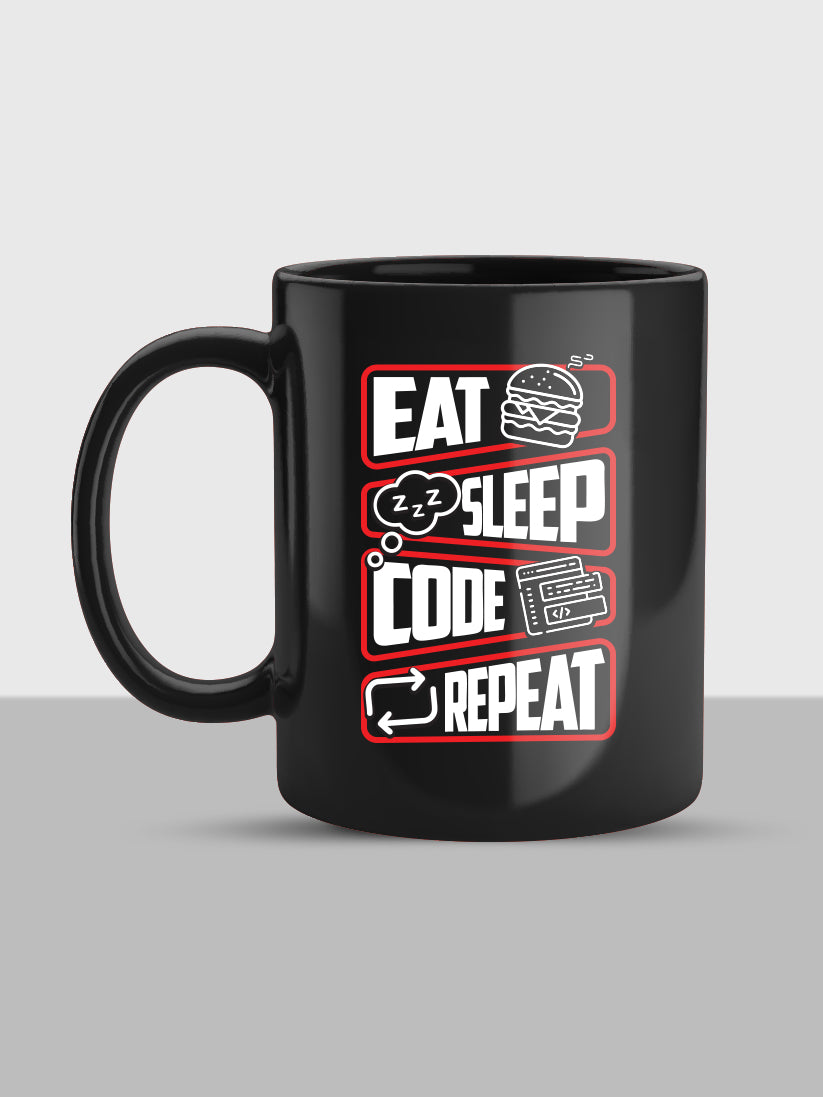 Eat Sleep Code Repeat Mug – Digit Shop